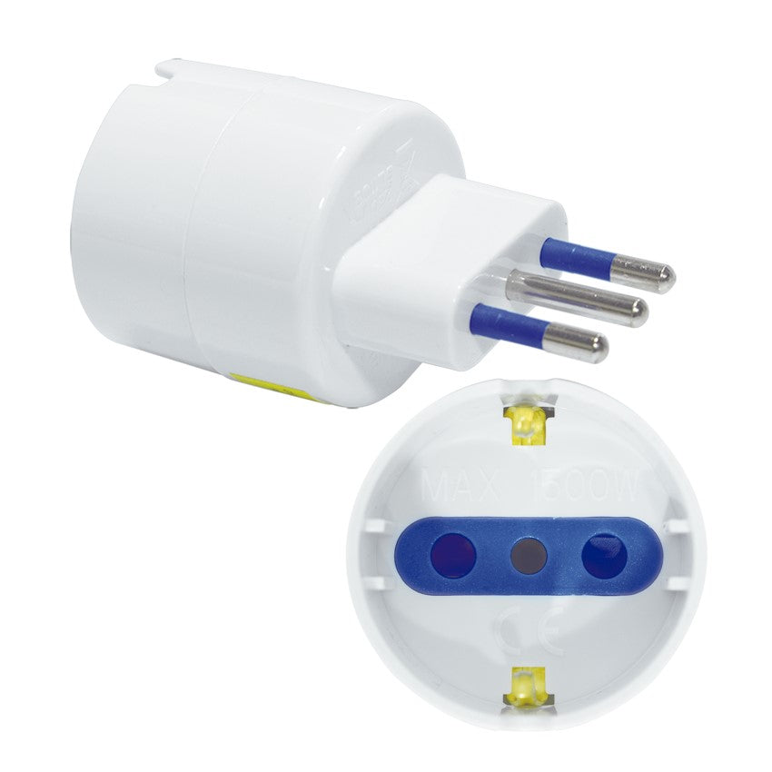 LEXO®ADAPTADOR SCHUKO 10A 2P + T BLANCO – Adepac Chile