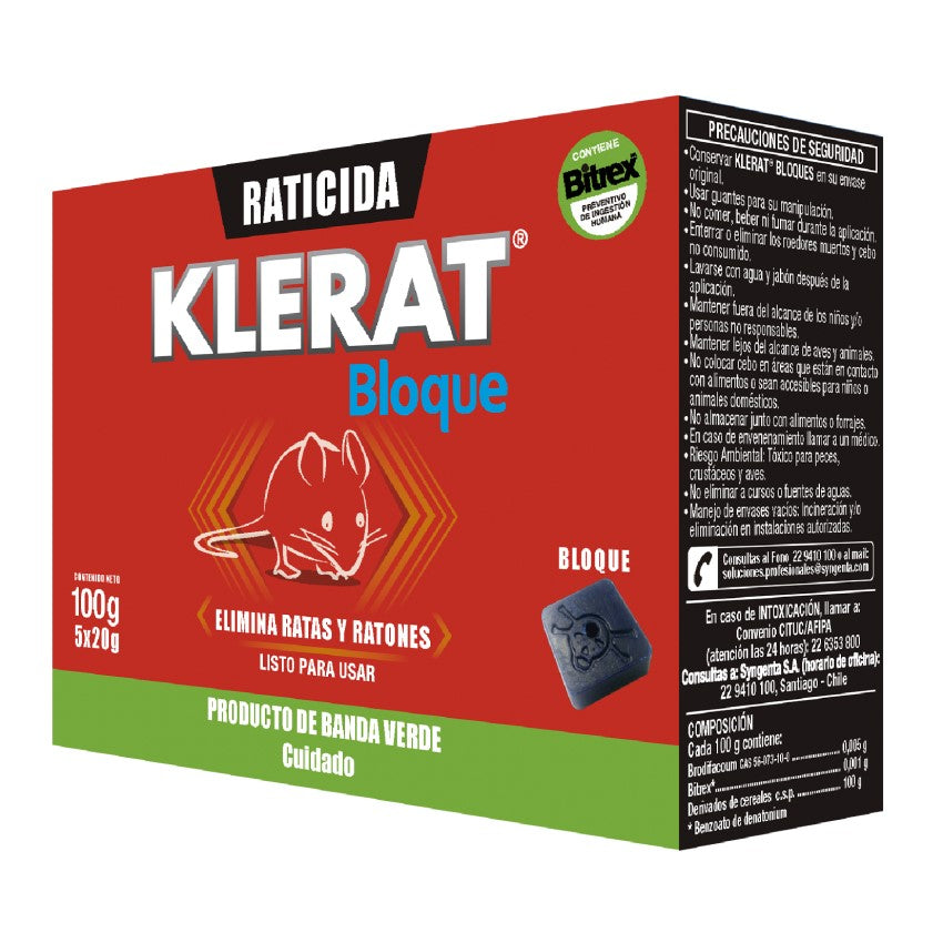 Klerat® Raticida Bloque 100 gr. – ADEPAC SA